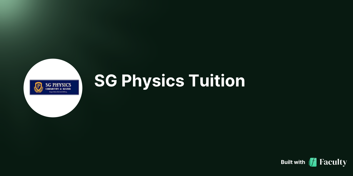 SG Physics Tuition
